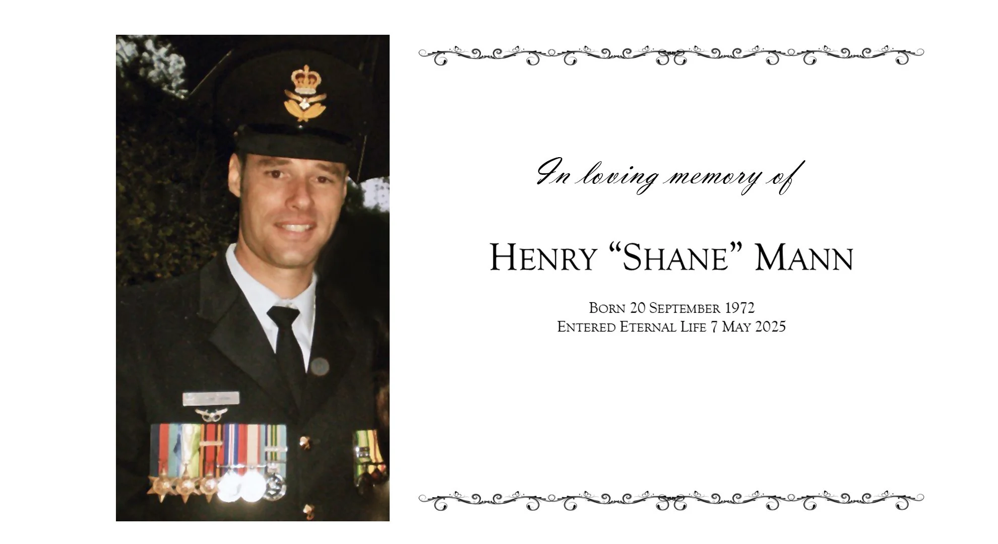 Henry Shane Mann — Quality Memorial Services Funeral Wedding Livestream ...