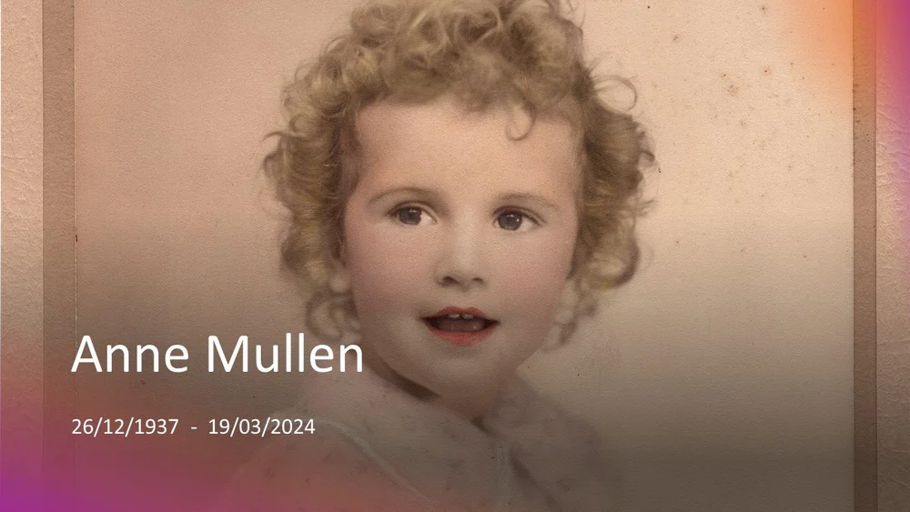 Anne Mullen — Quality Memorial Services Funeral Wedding Livestream ...