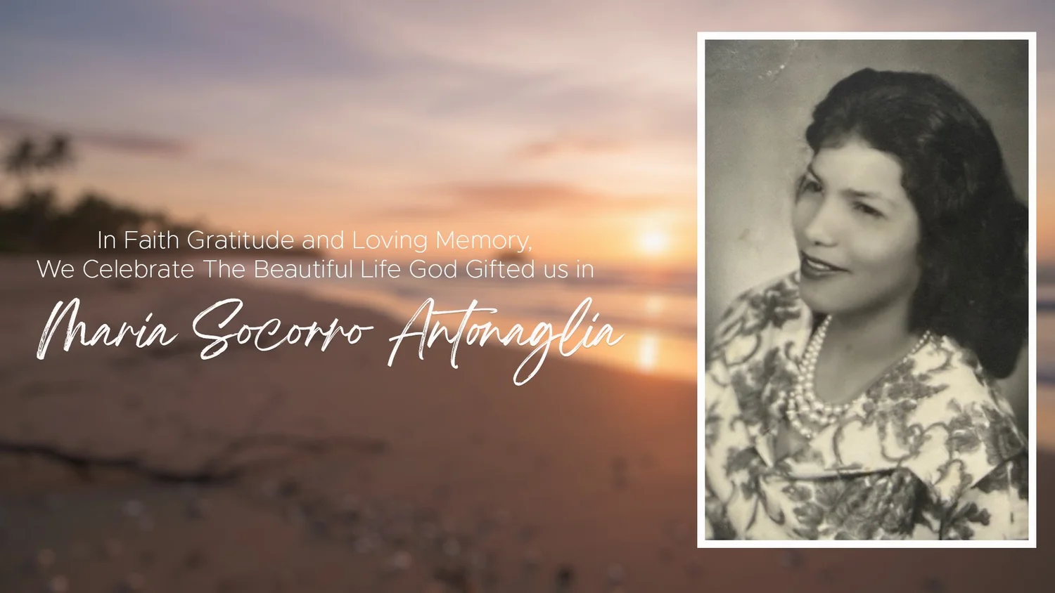 Maria Socorro Antonaglia — Quality Memorial Services Funeral Wedding ...
