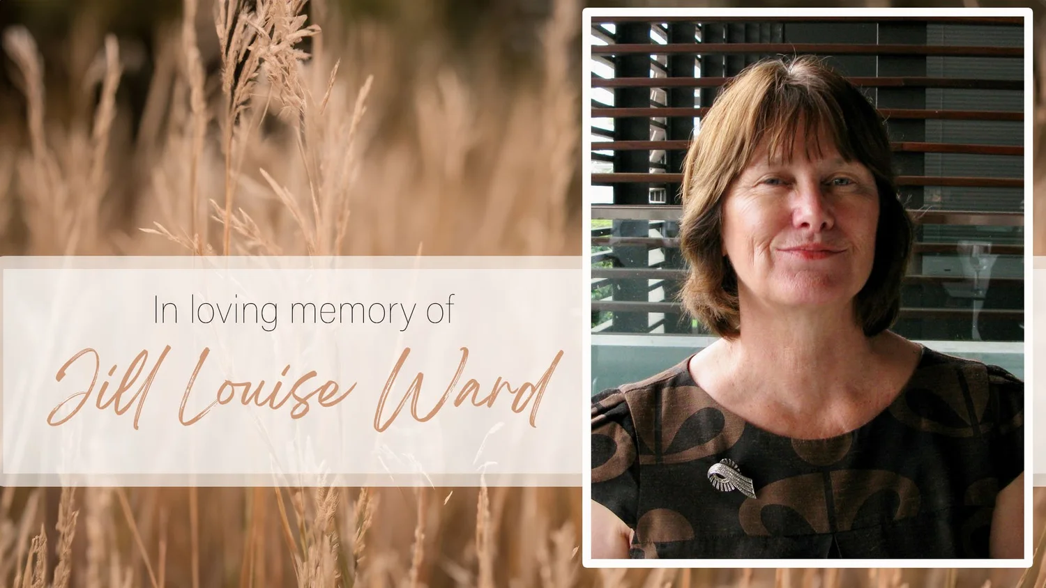 Jill Louise Ward — Quality Memorial Services Funeral Wedding Livestream ...