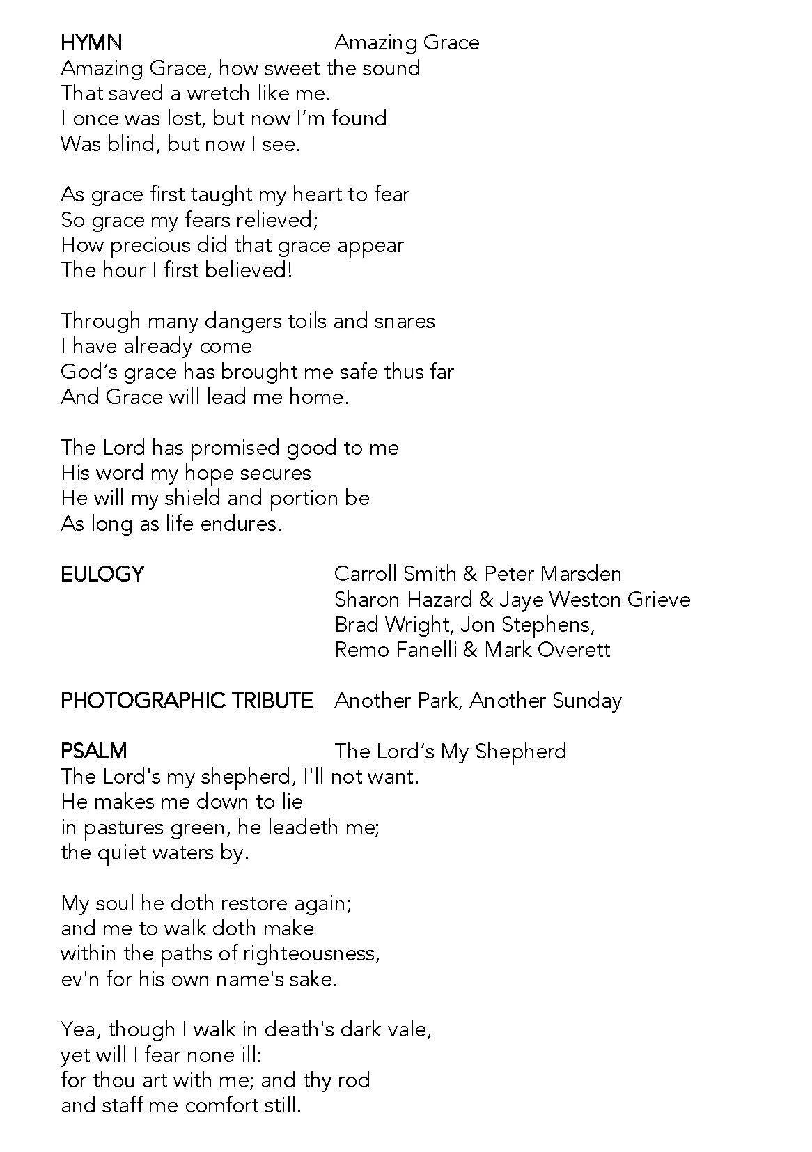 Richard William Marsden — Quality Memorial Services Funeral Wedding ...