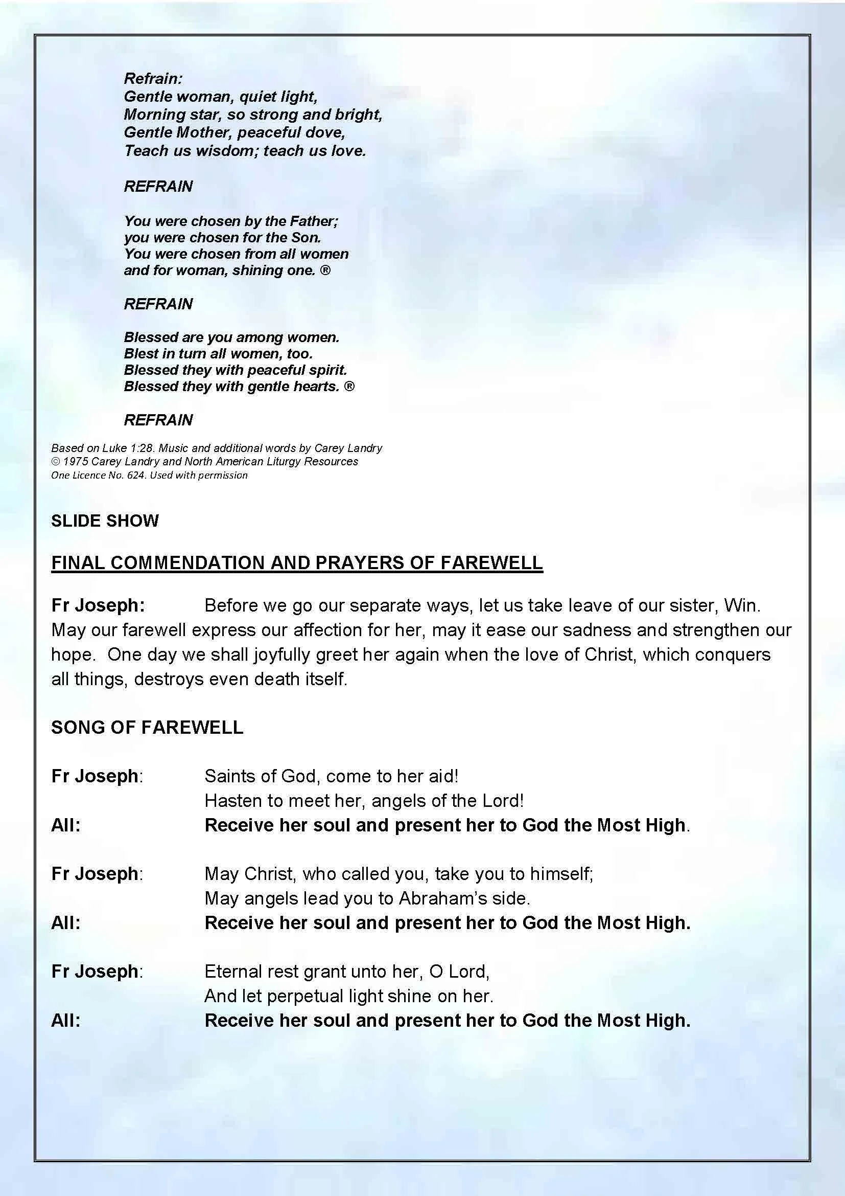 Winifred Johnson — Quality Memorial Services Funeral Wedding Livestream ...