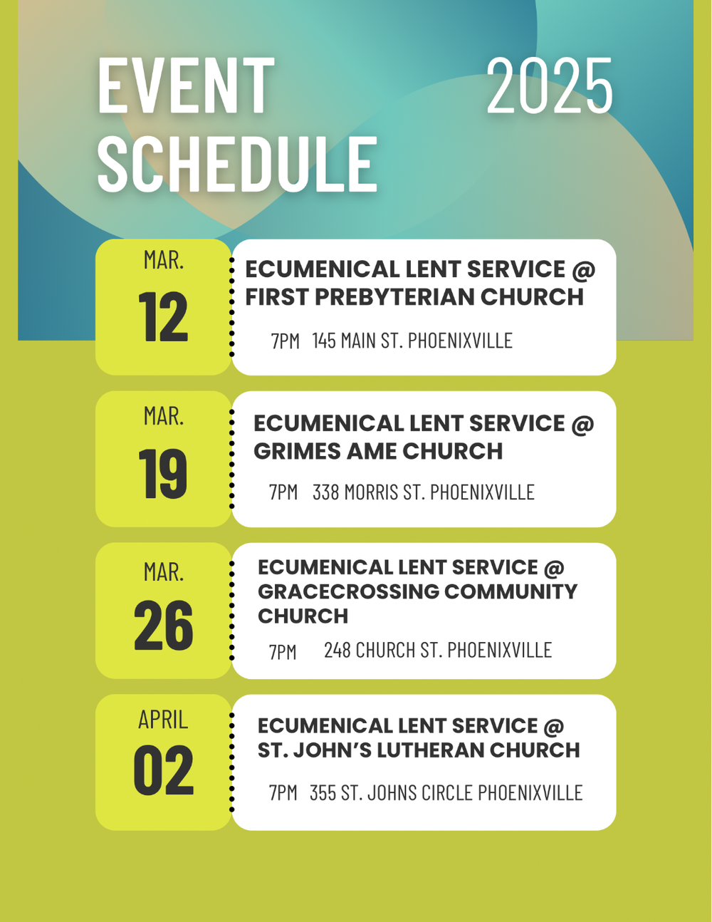 GCCC Calendar 2025 — GRACECROSSING COMMUNITY CHURCH