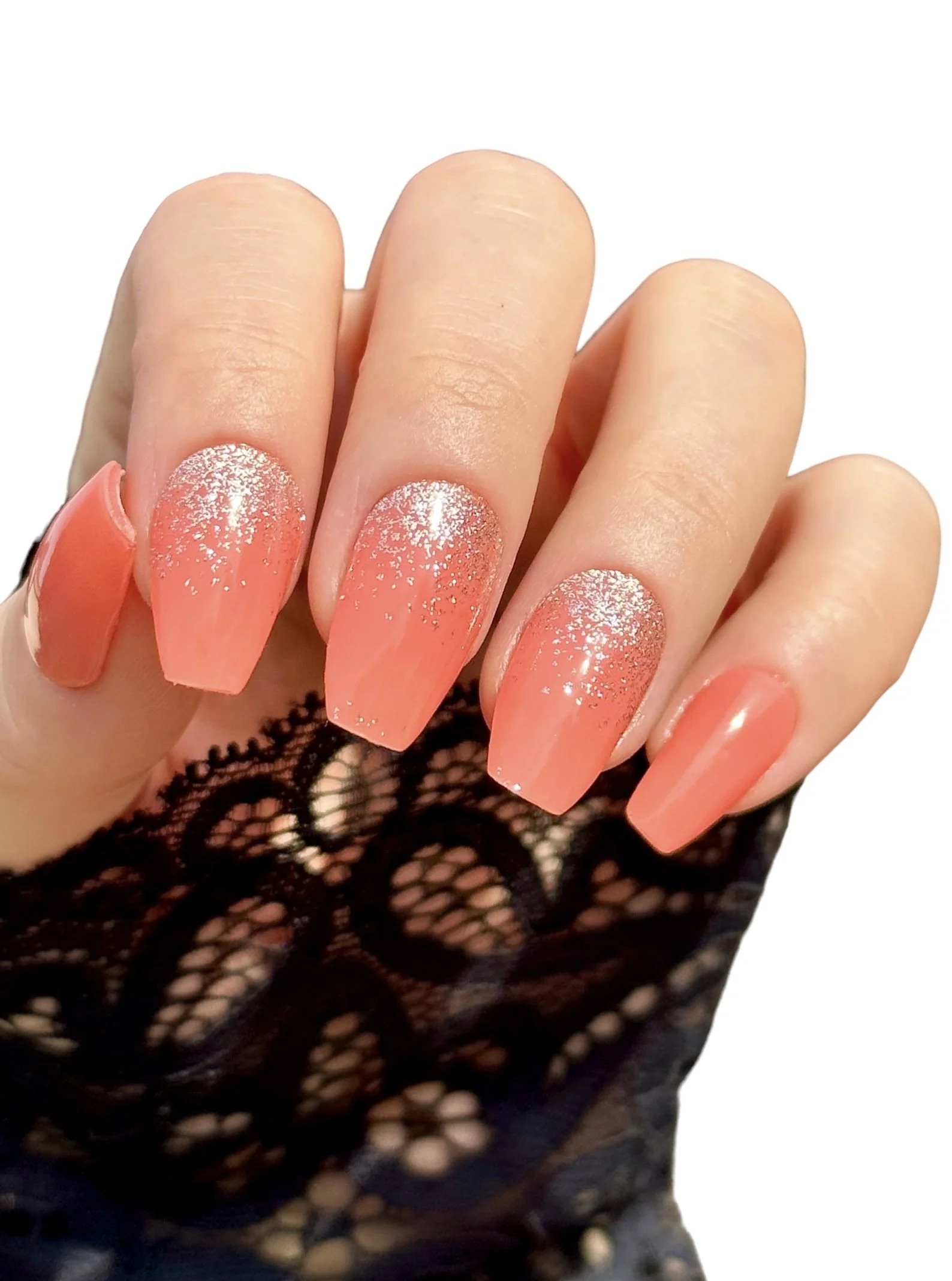 Coral & Faded Mist UV Semi-Cured Nail Strips — Tough Girls Inc.