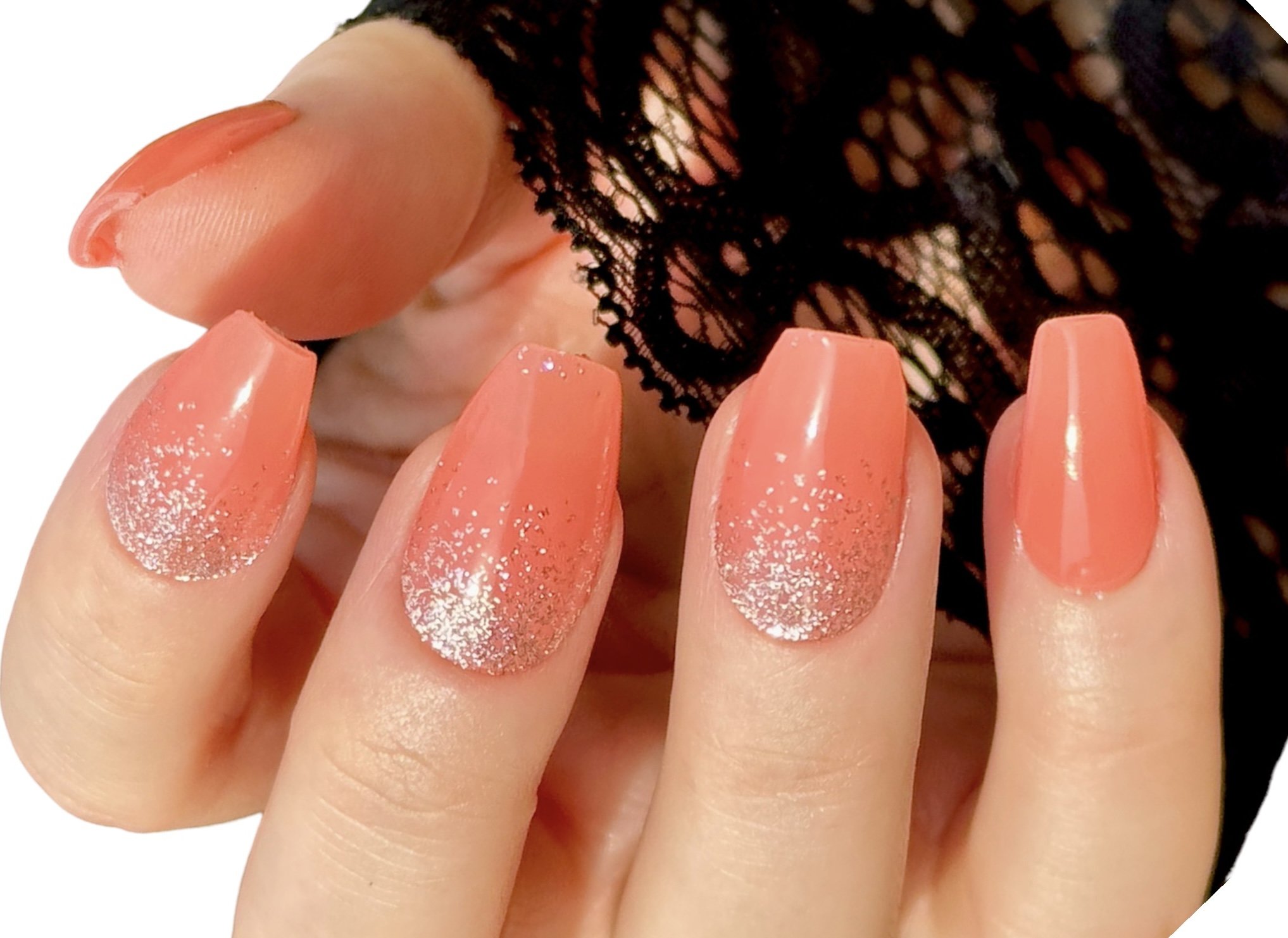 Coral & Faded Mist UV Semi-Cured Nail Strips — Tough Girls Inc.