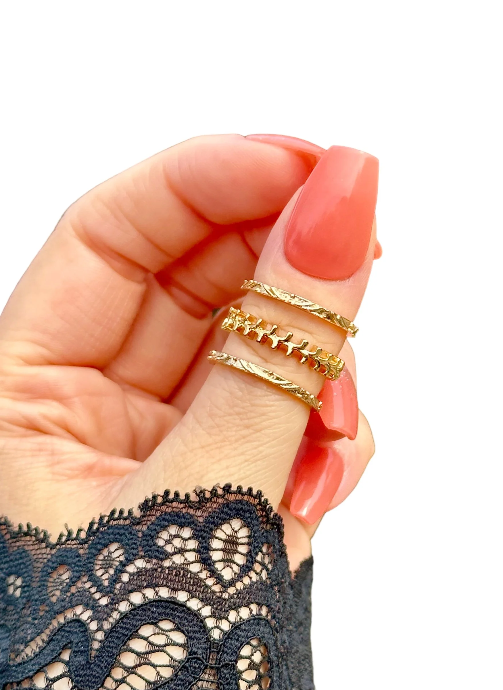 Coral & Faded Mist UV Semi-Cured Nail Strips — Tough Girls Inc.