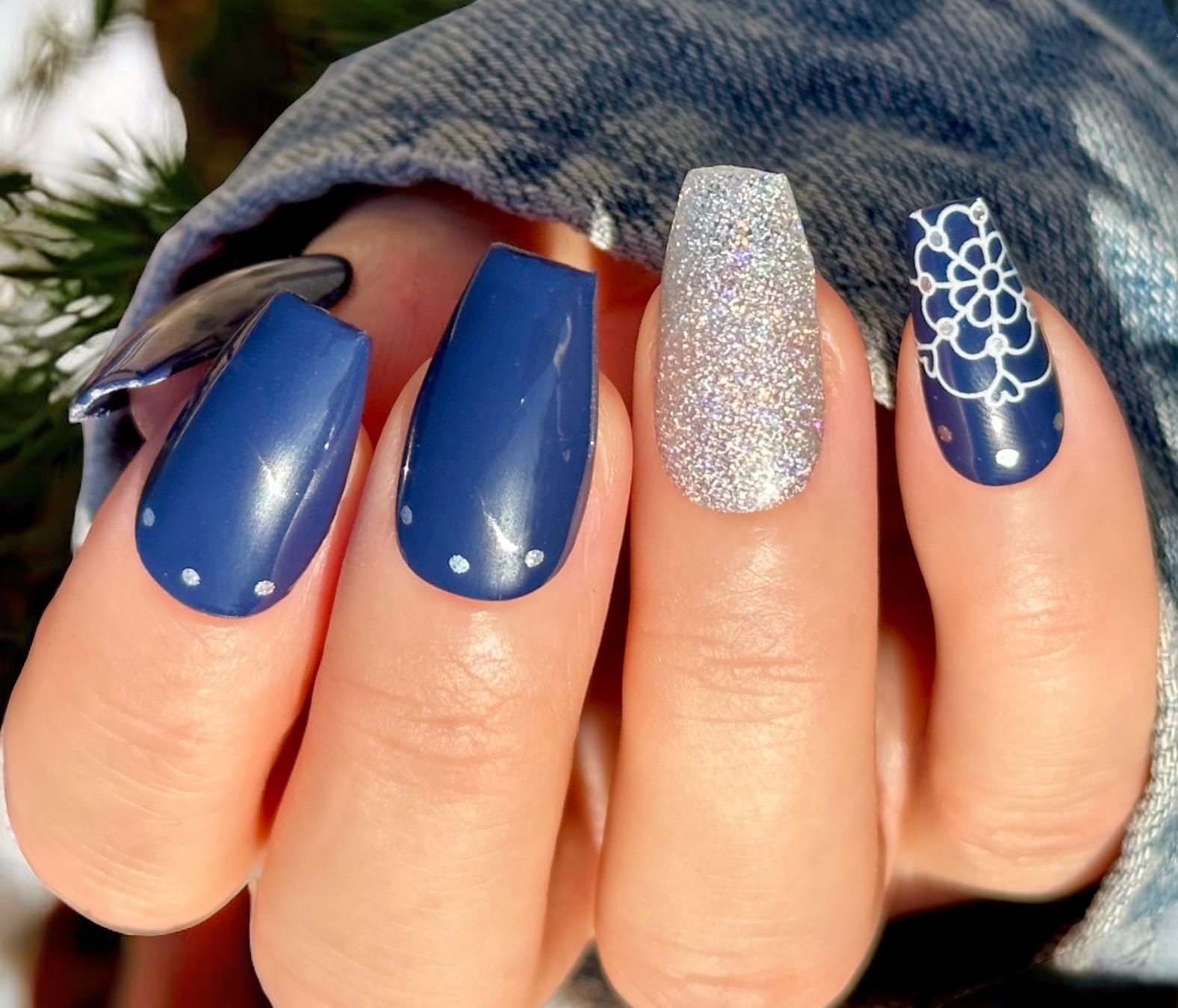 Navy Elegance Traditional Nail Strips — Tough Girls Inc.