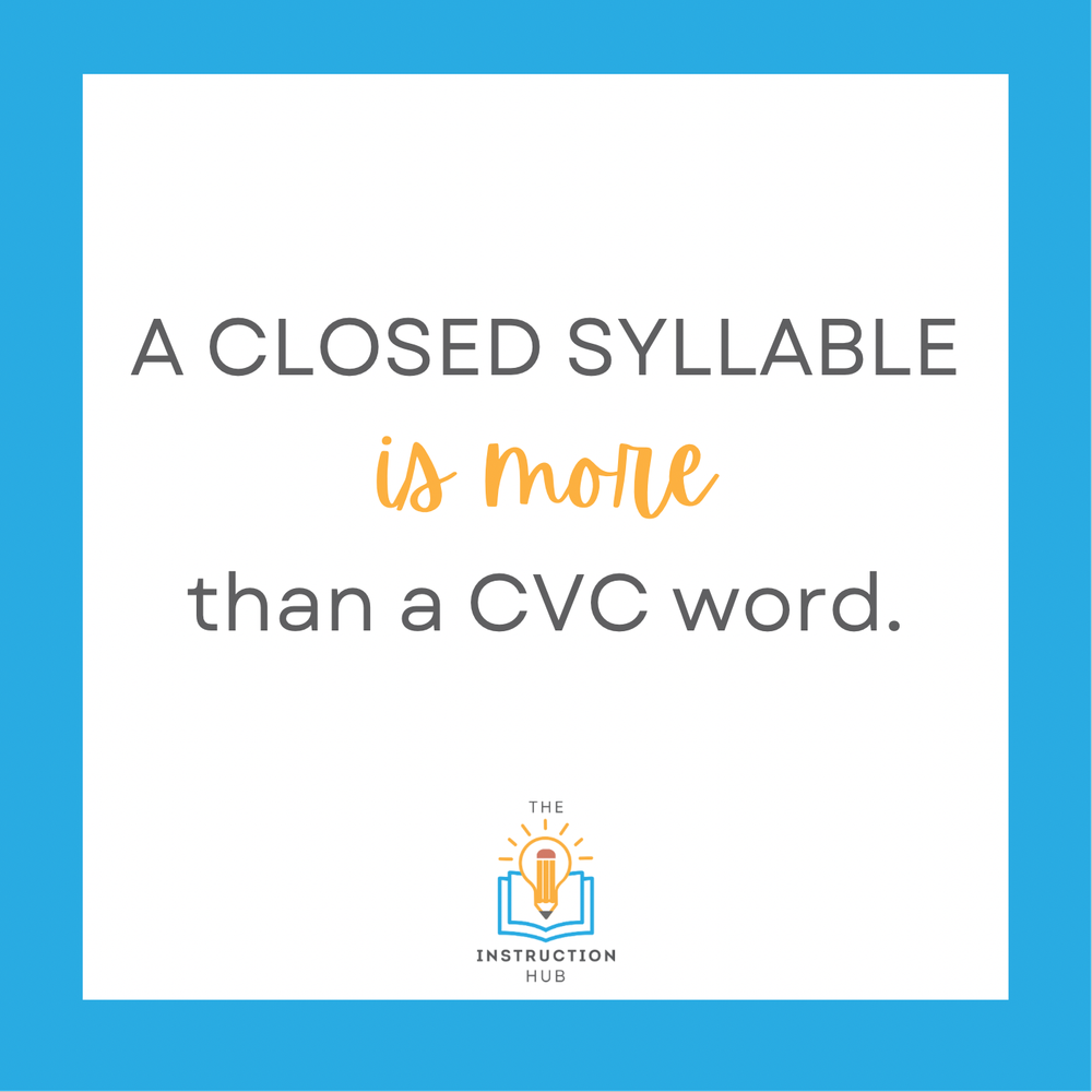 What is a Closed Syllable? — The Instruction Hub