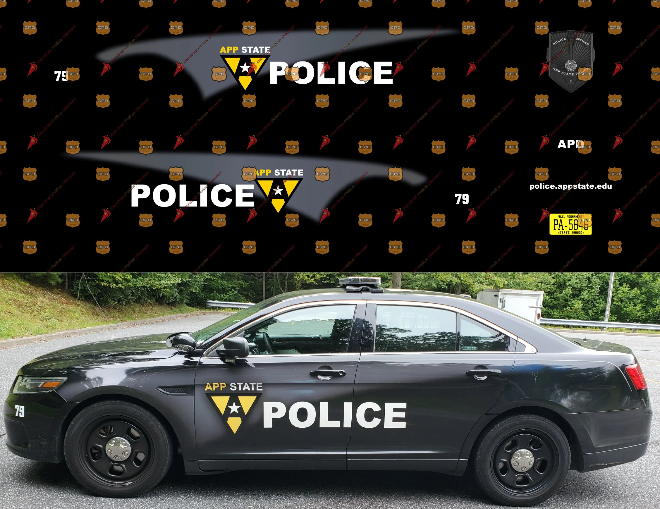 Appalachian State University Police Car Appalachian Police Officer