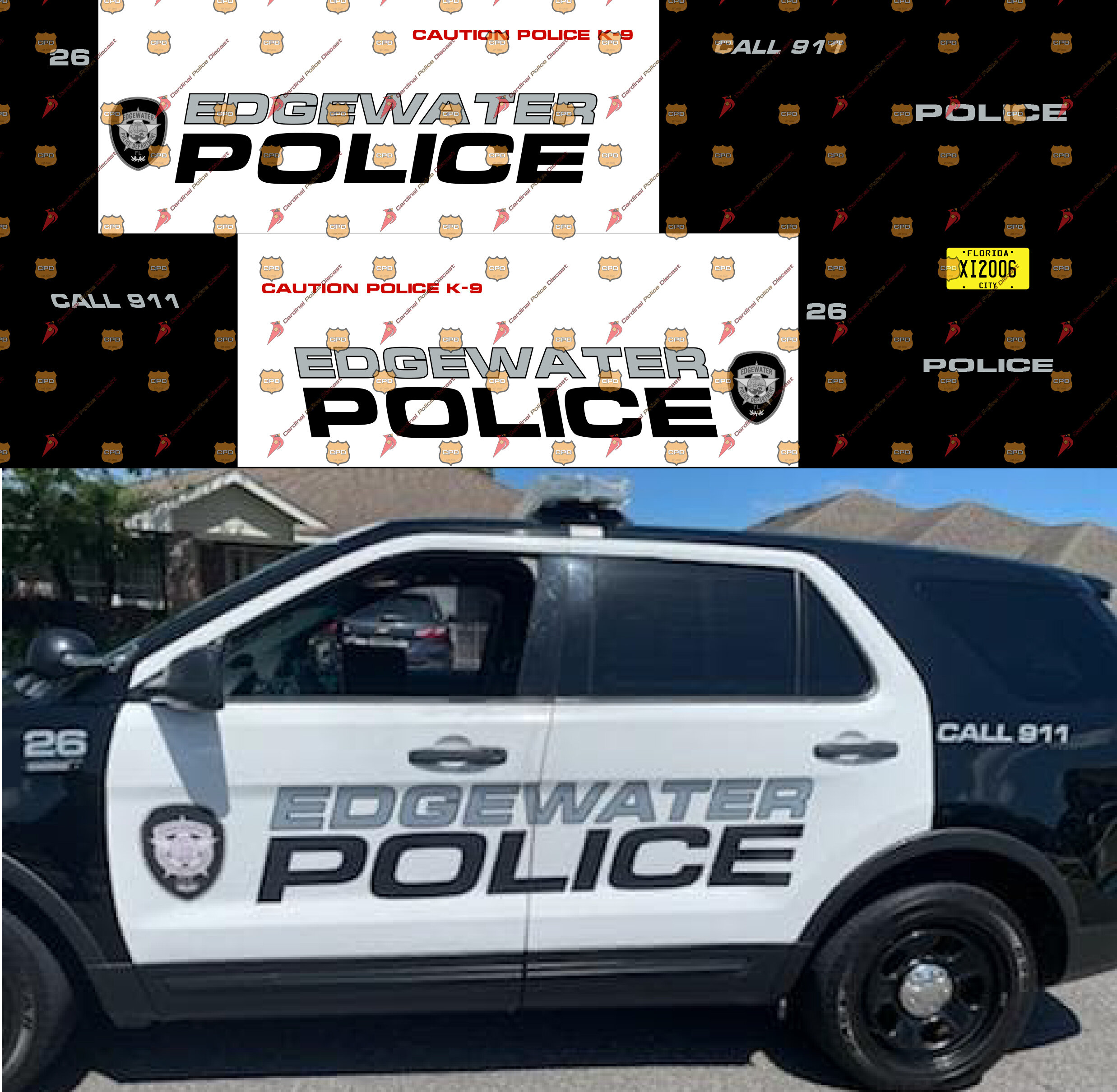 1/24 — Decals Store — Cardinal Police Diecast