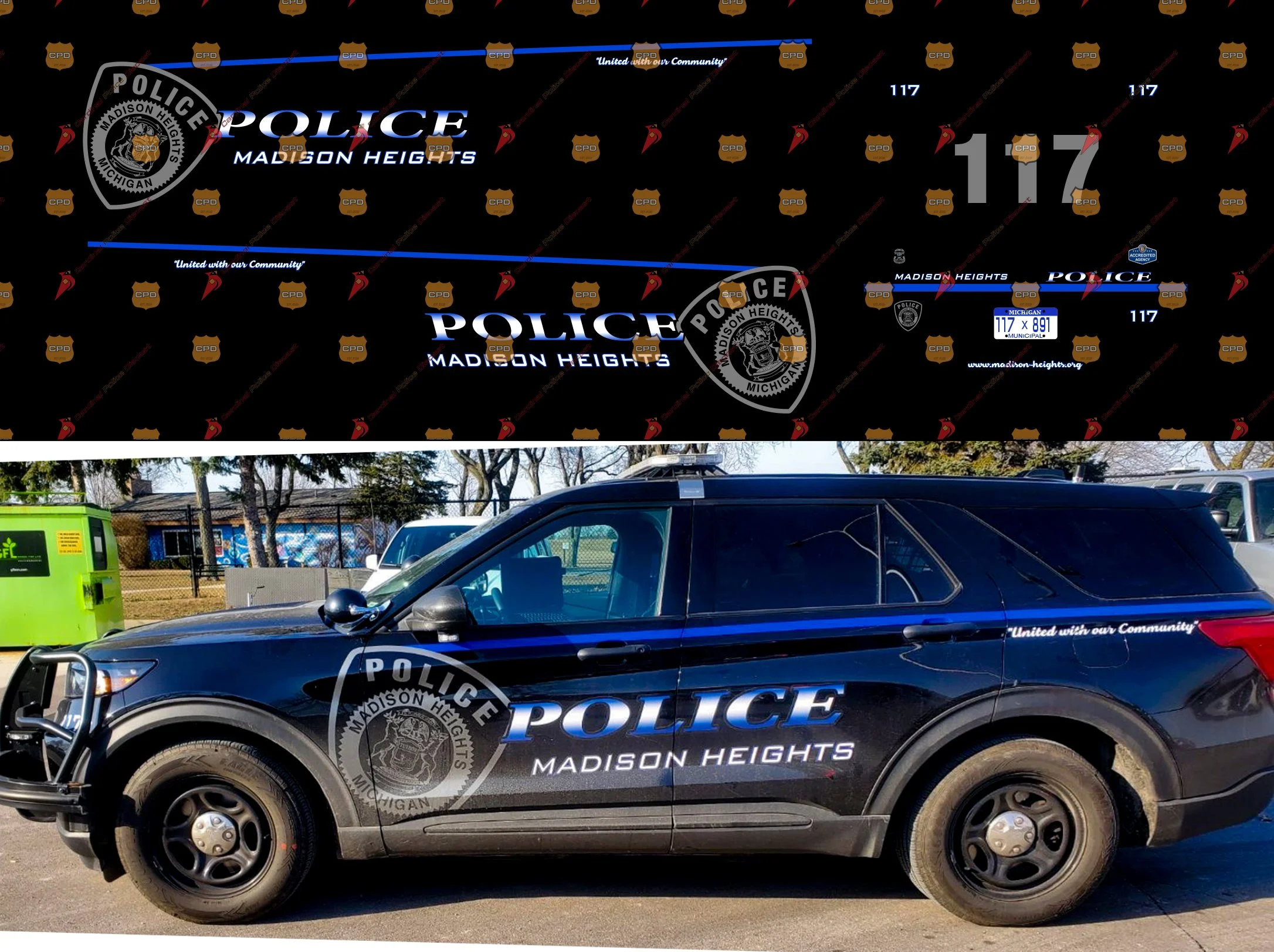 Bloomington, IL Police Department — Cardinal Police Diecast