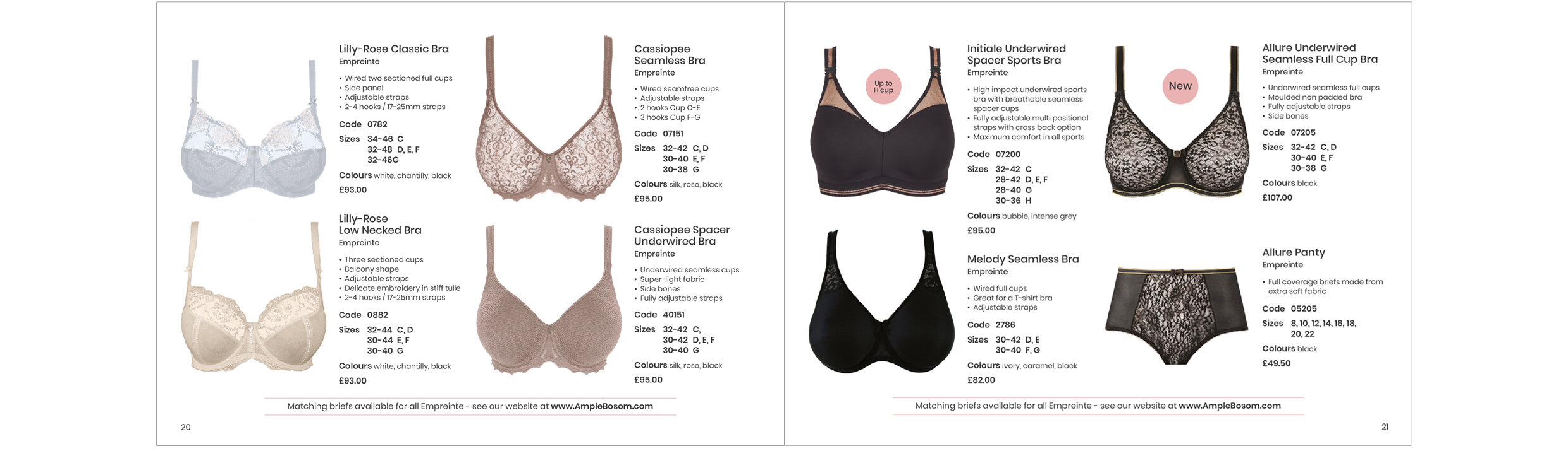 Ample Bosom Online Lingerie Retailer — Emma Long Graphic Design