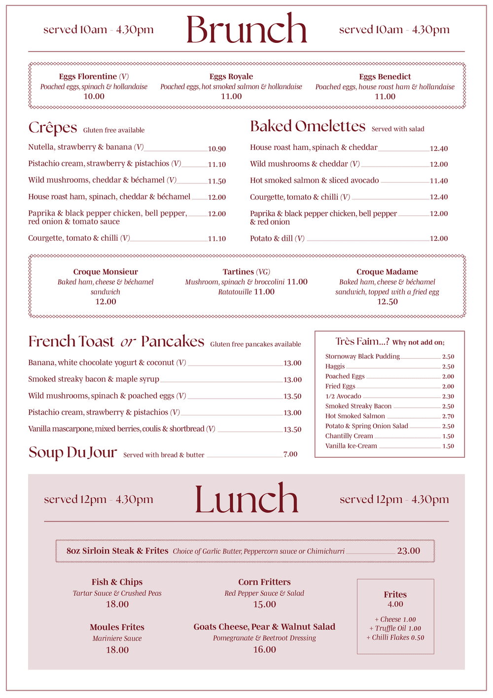 Menu — Wee Paree