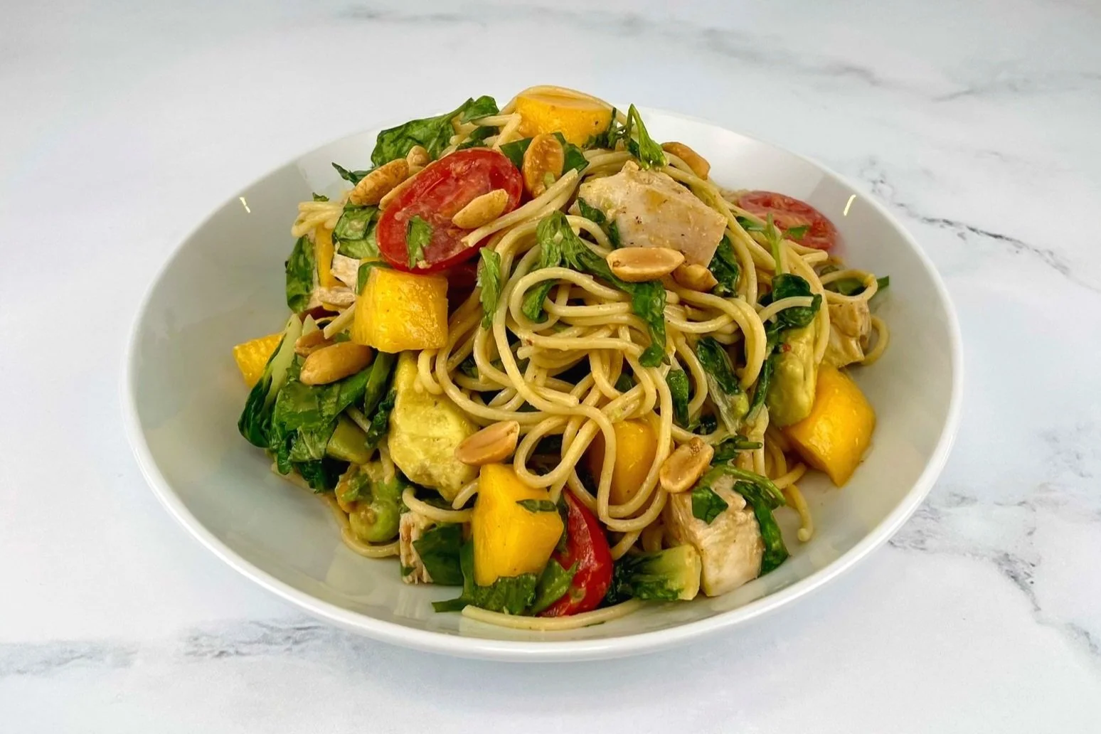 ASIAN NOODLE SALAD - Thai-Style Peanut Noodle Salad! — Prep My Recipe