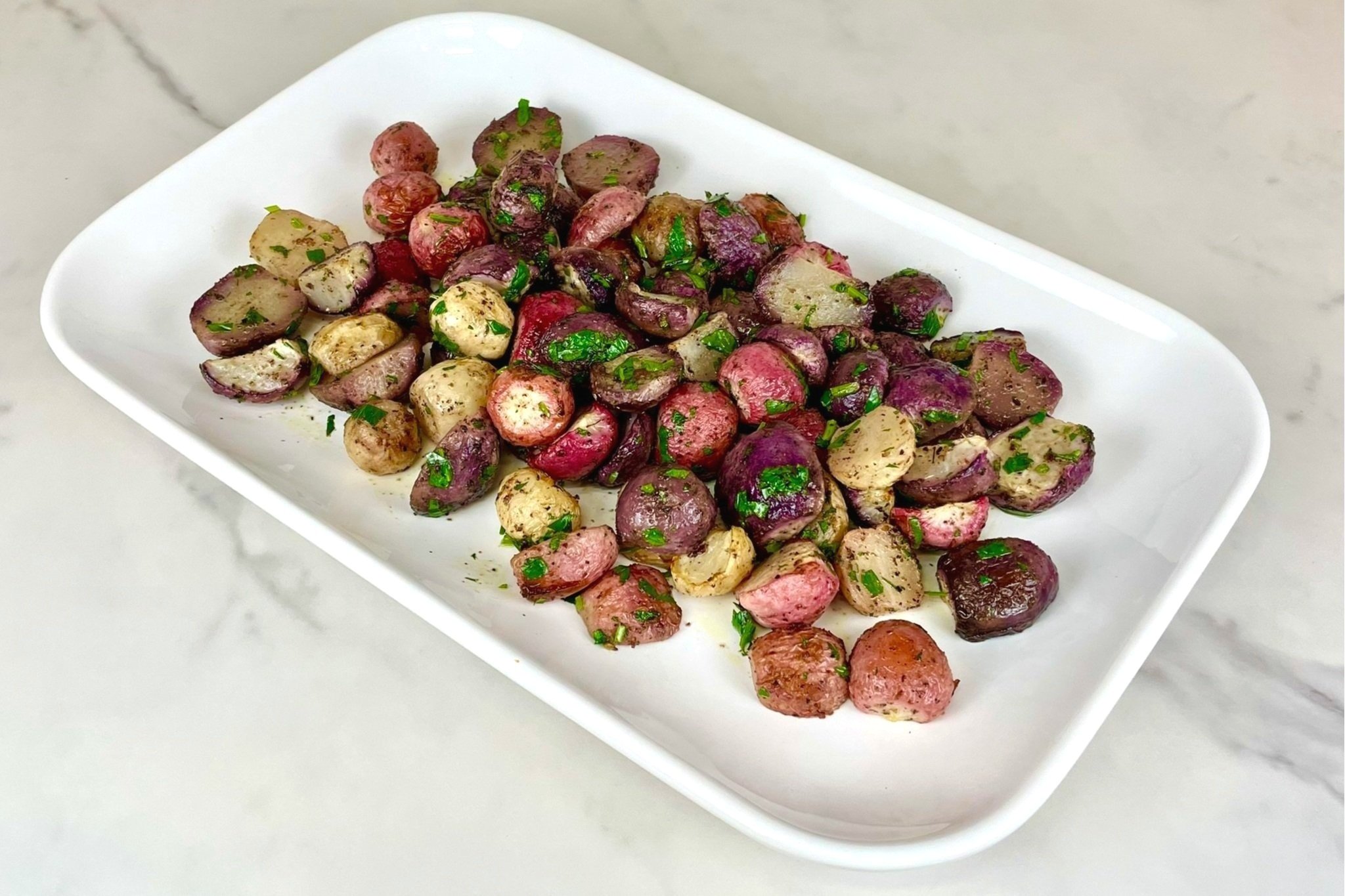 ROASTED RAINBOW RADISHES - Healthy Side Dish Recipe! — Prep My Recipe