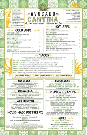 Menu — Avocado Cantina