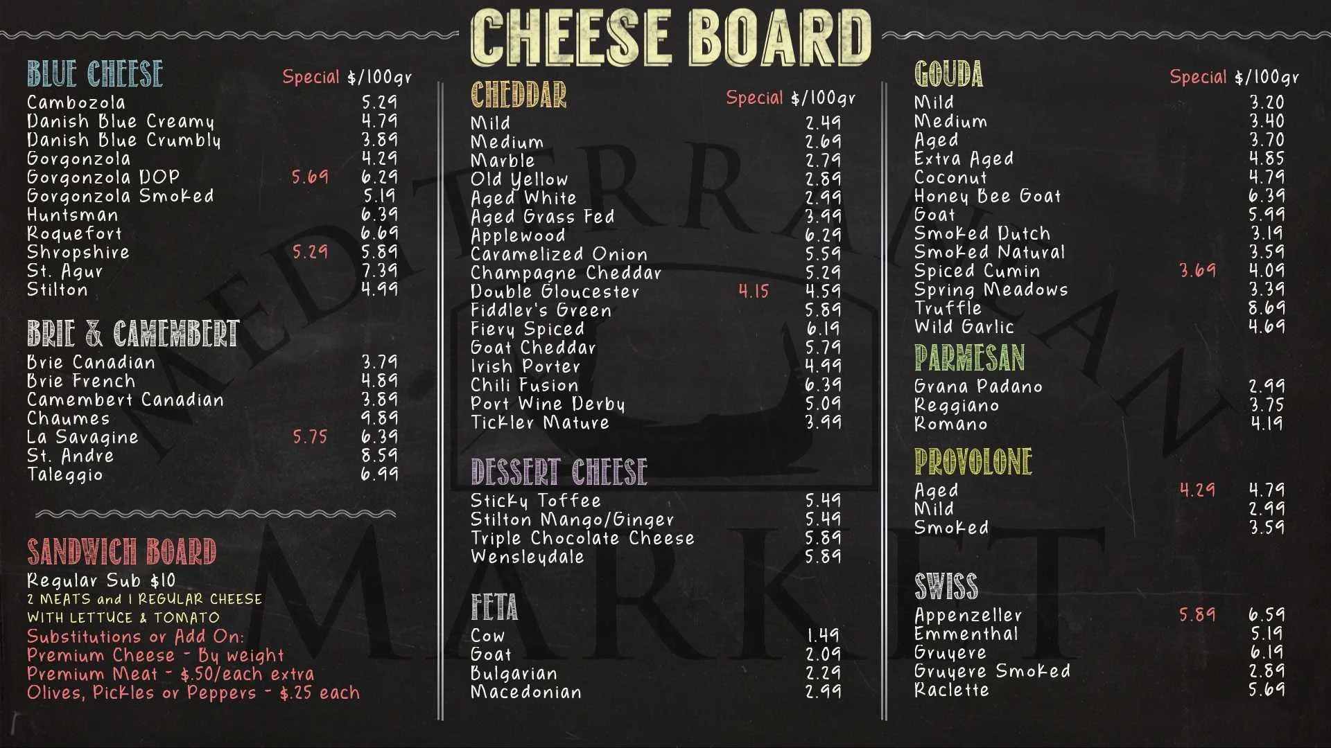Menu — Mediterranean Market