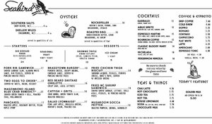 Menu — Seabird