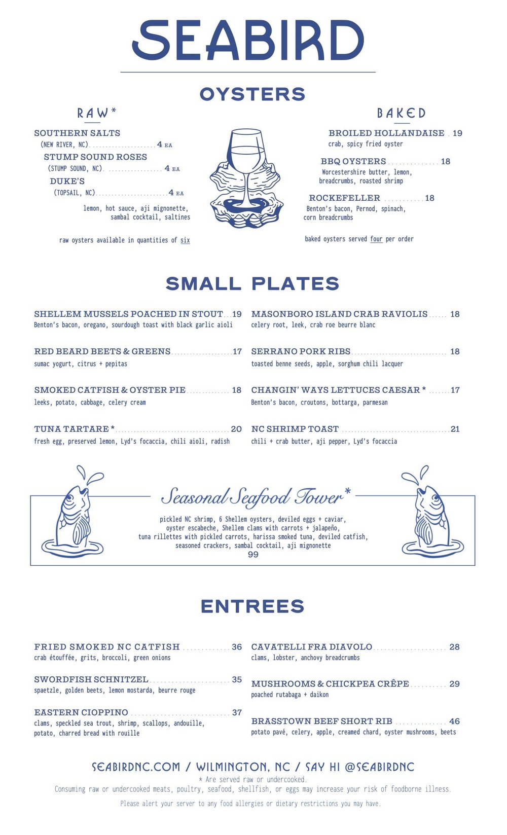 Menu — Seabird