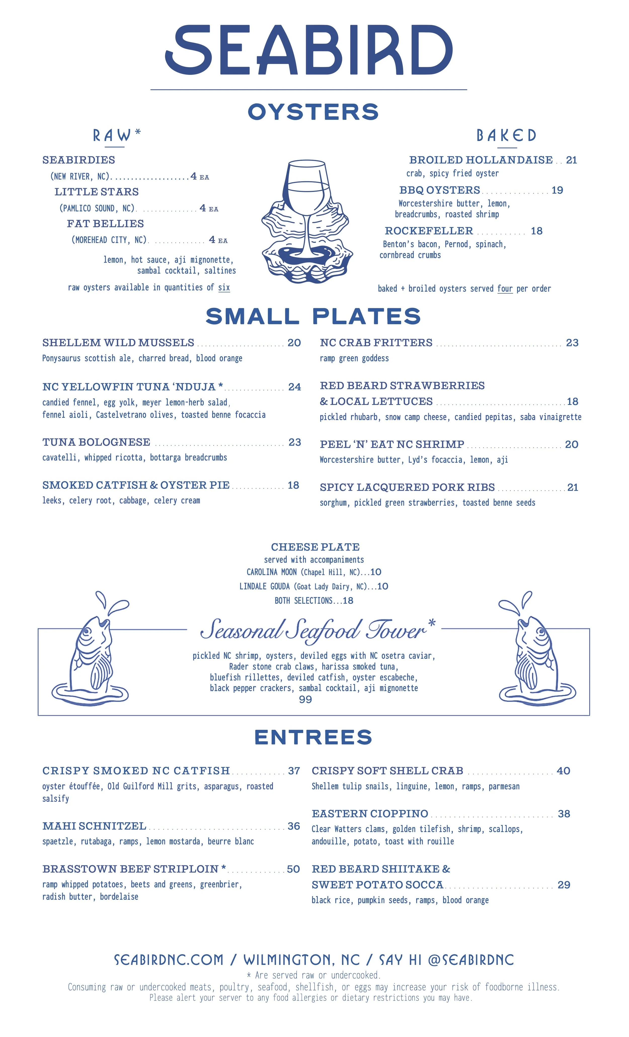 Menu — Seabird