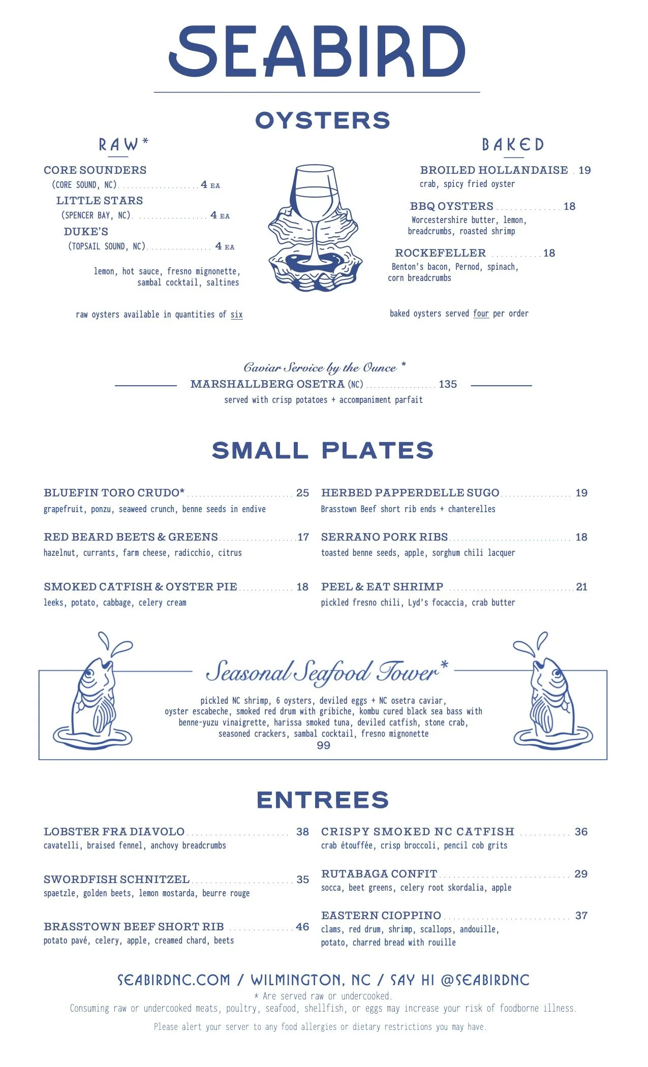 Menu — Seabird