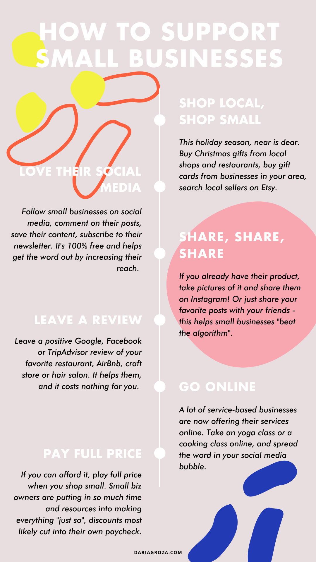 How to Support Small Businesses — DARIA GROZA SOCIAL MEDIA