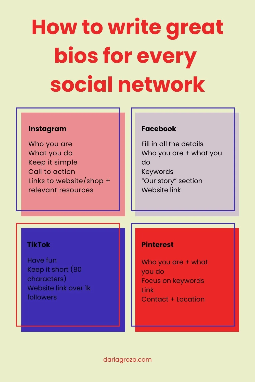 How to Write a Social Media Bio — Daria Groza Social Media