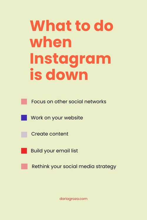 What to do when Instagram is down — Daria Groza Social Media