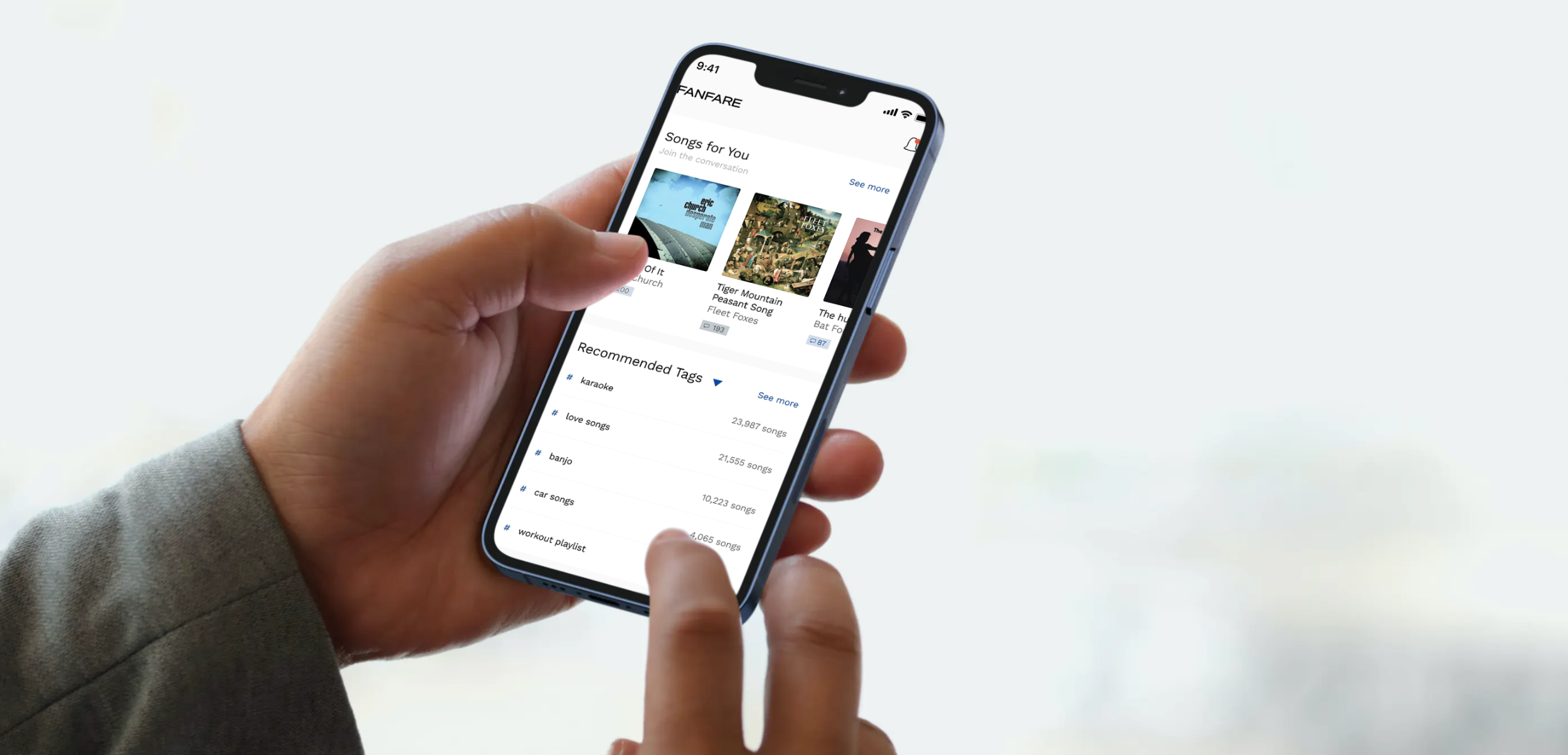 Sign up for free early access or beta access — FanFare - Music Discovery