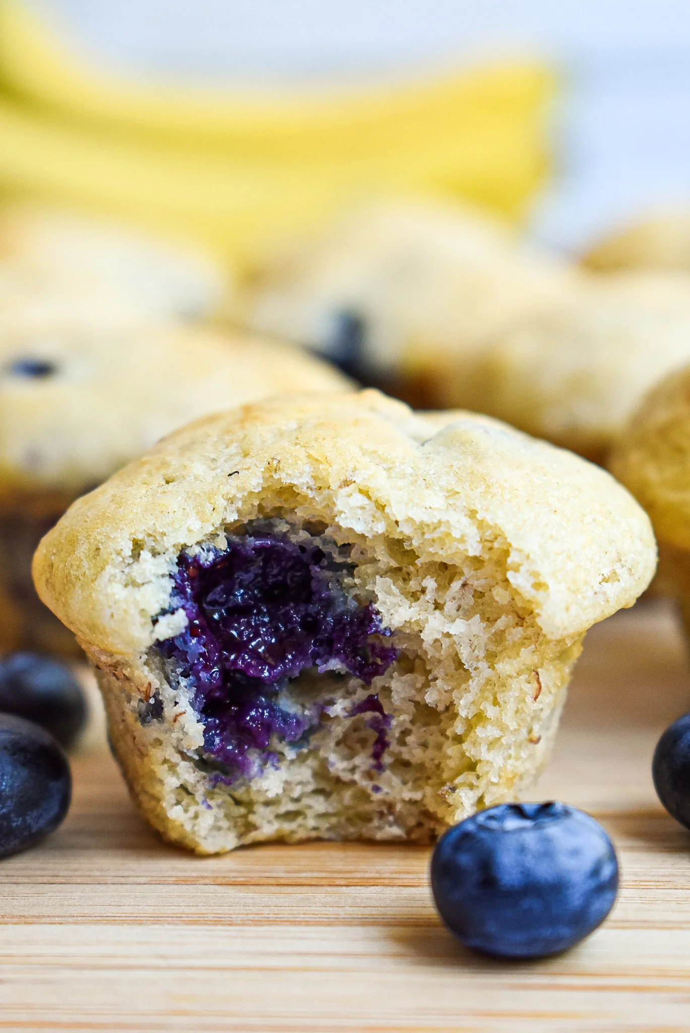 Mini Vegan Blueberry Banana Muffins — Ana's Way