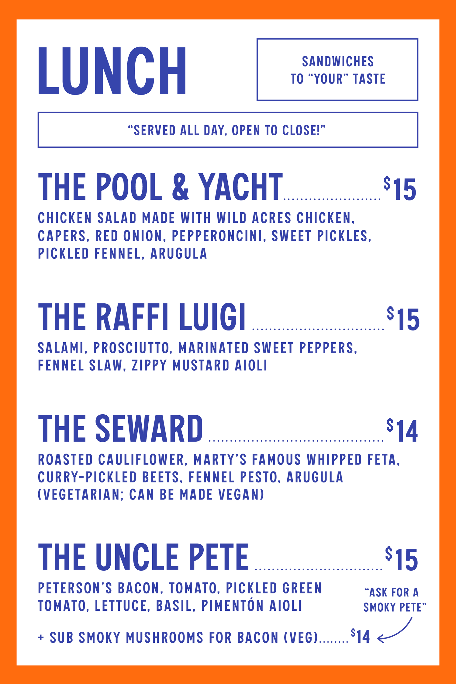 Menu — Marty's Deli | Best Sandwiches in Minneapolis