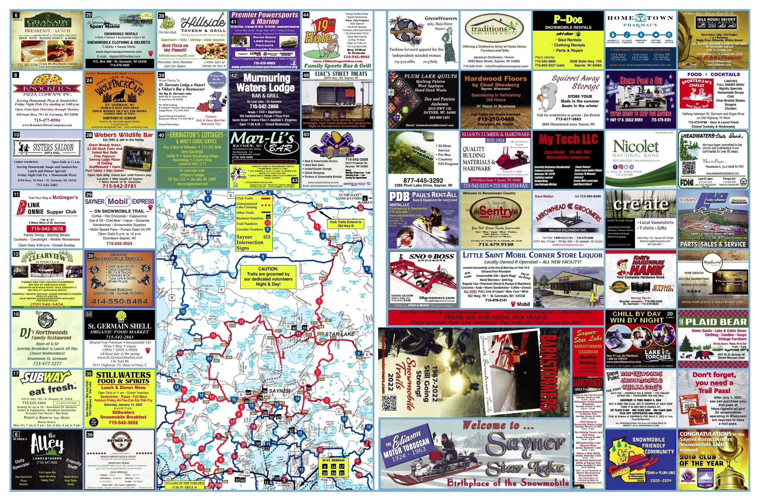 TRAIL MAP — Sayner Barnstormers Snowmobile Club