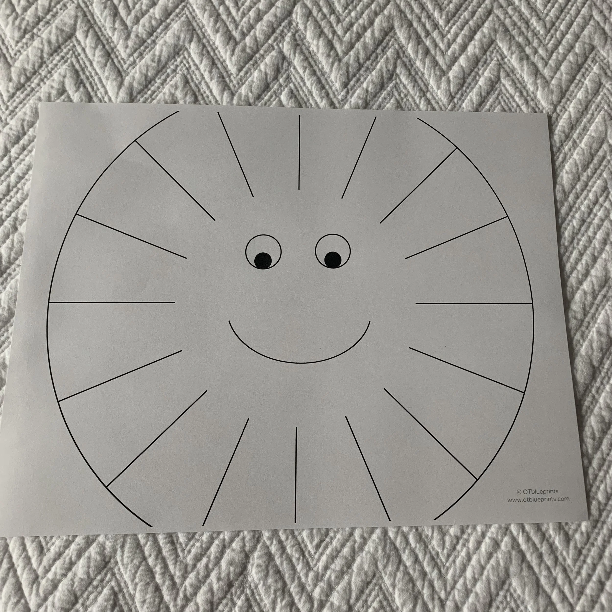Sunshine Cutting Activity — OTblueprints