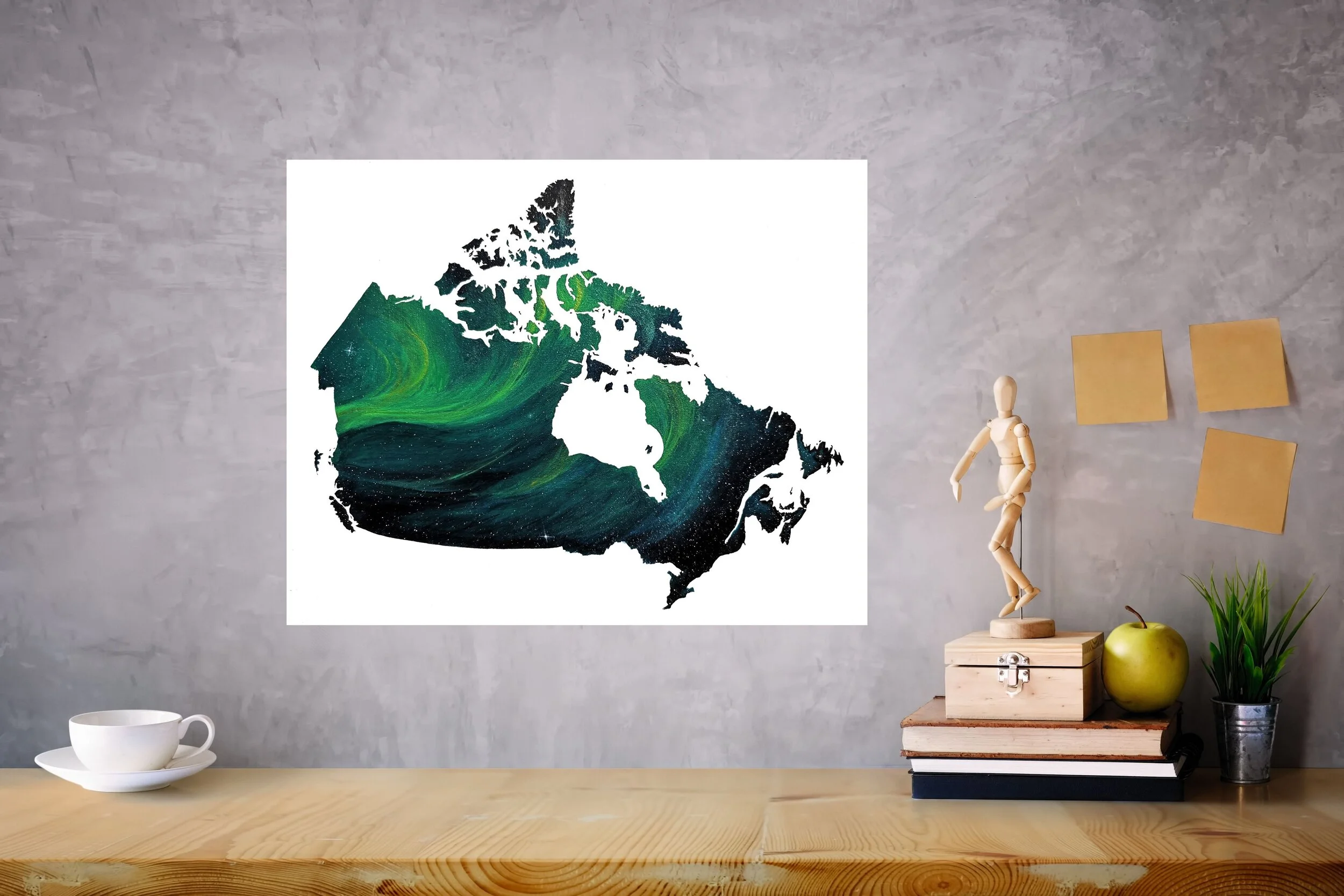 "Canadian Skies" Art Print Map — MLpaintings