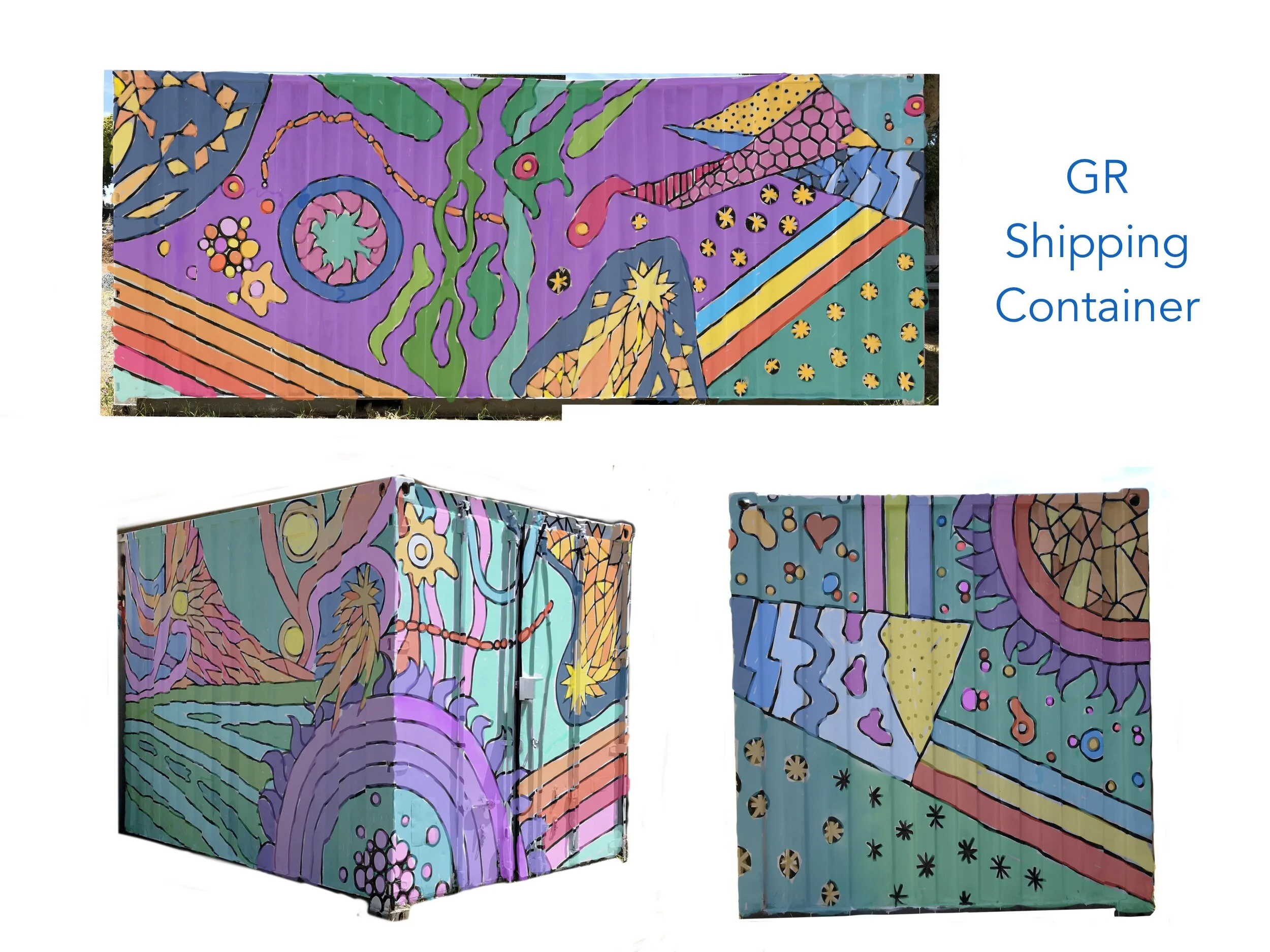 Painting A Mural on a Shipping Container — Rebeca's Art