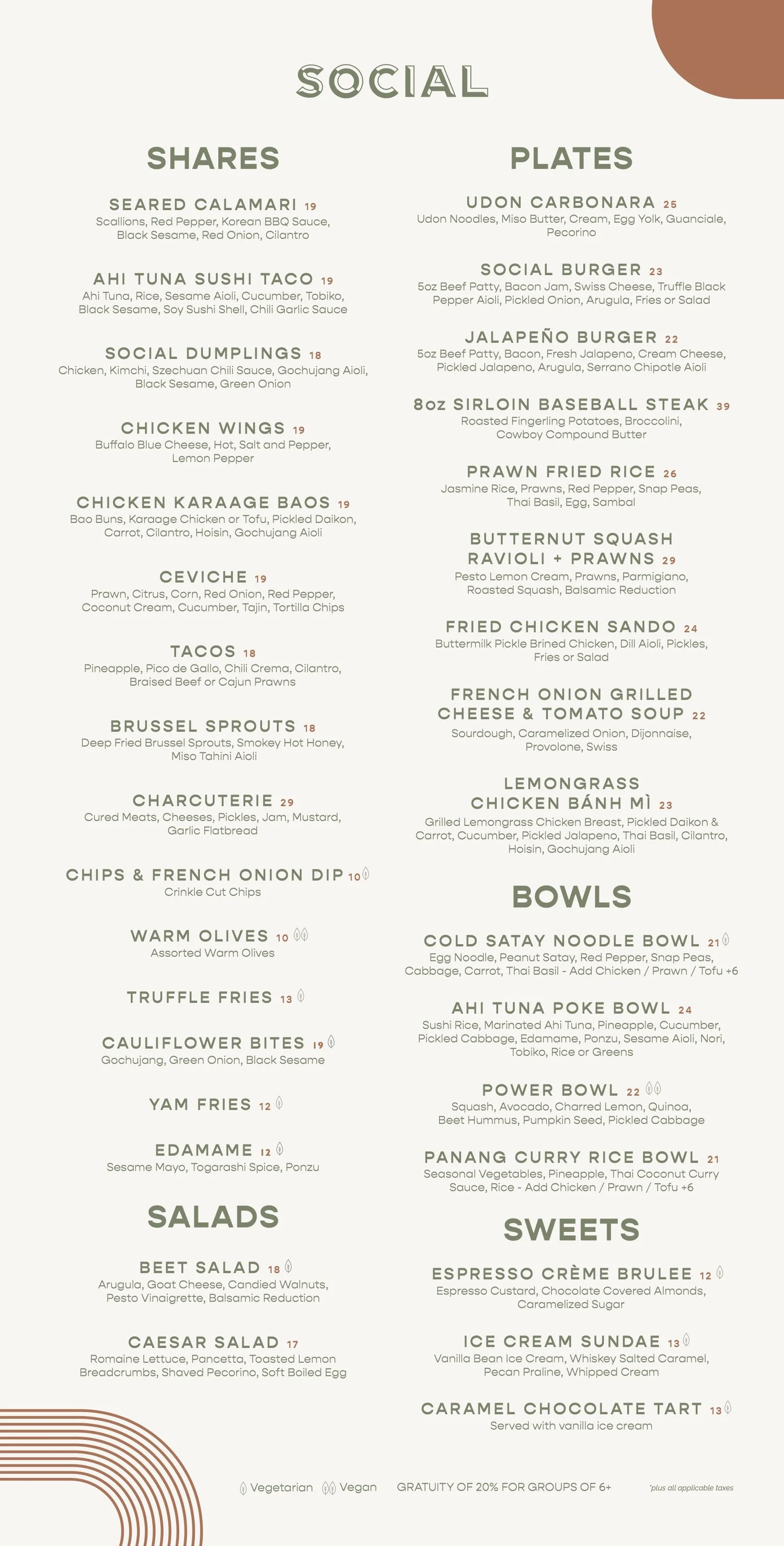 Menu — Social