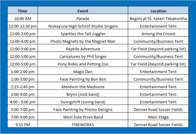 Event Schedule — Niska Day