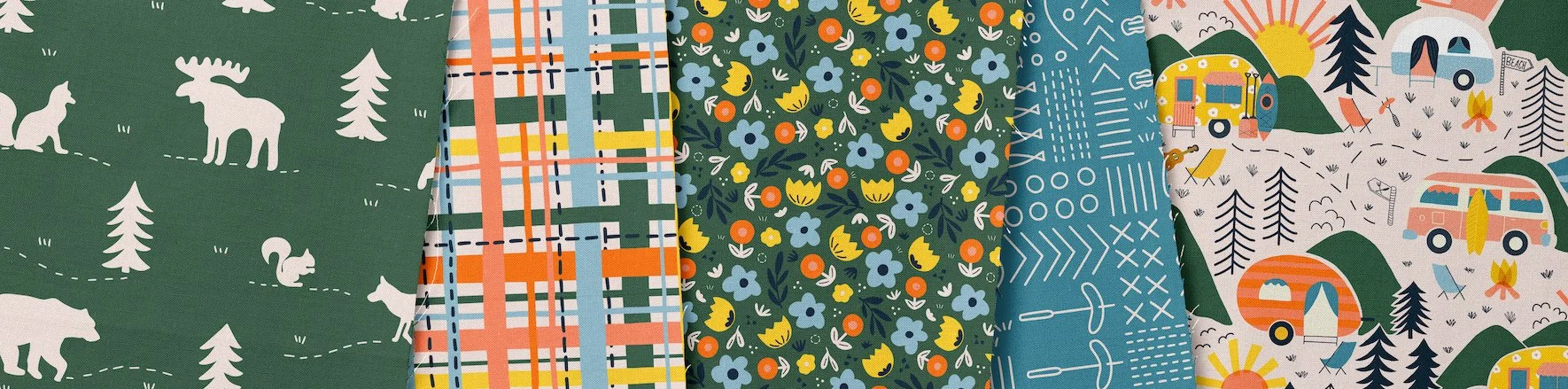 Camping Adventures Collection - Fabric - Wallpaper - Home Decor ...