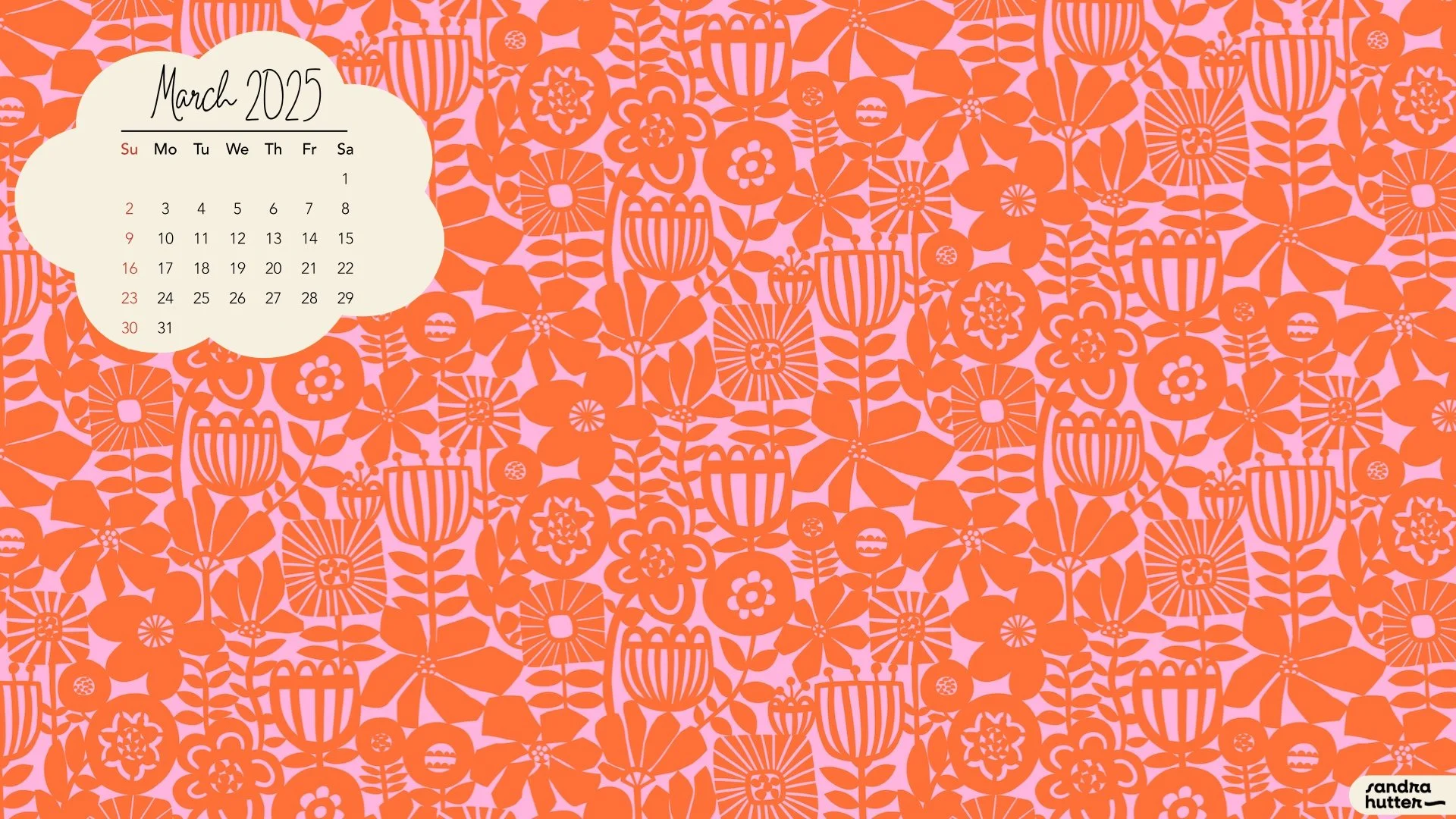 Free Zoom Background March 2025 | Sandra Hutter