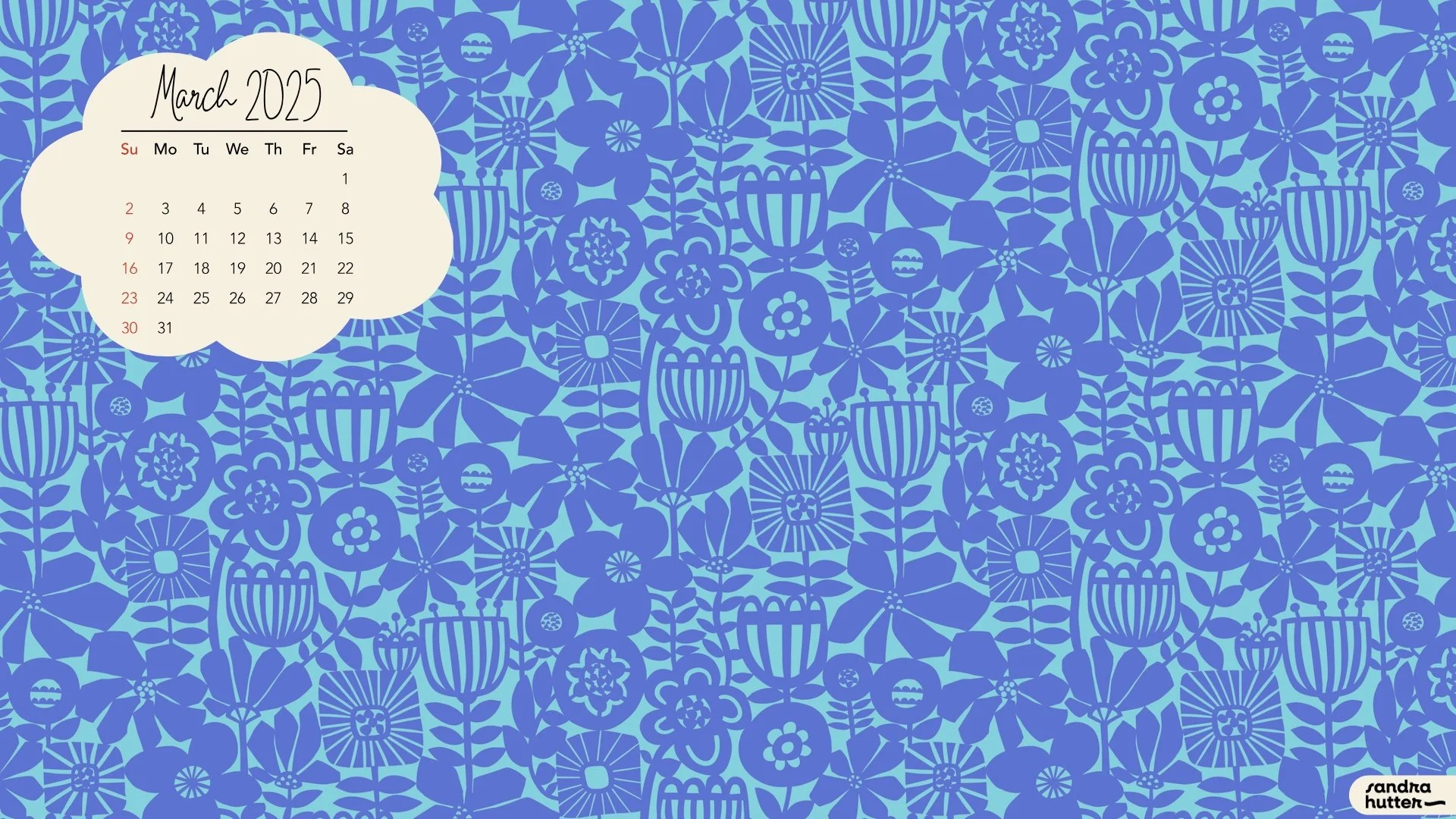 Free Zoom Background March 2025 | Sandra Hutter