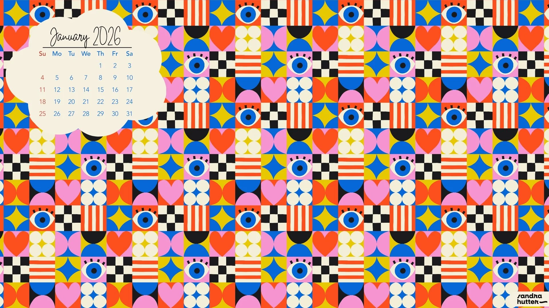 Free Zoom Background January 2026 | Sandra Hutter