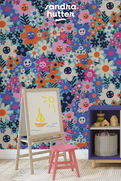 10 of the best bright and bold floral wallpapers for kids | Sandra Hutter