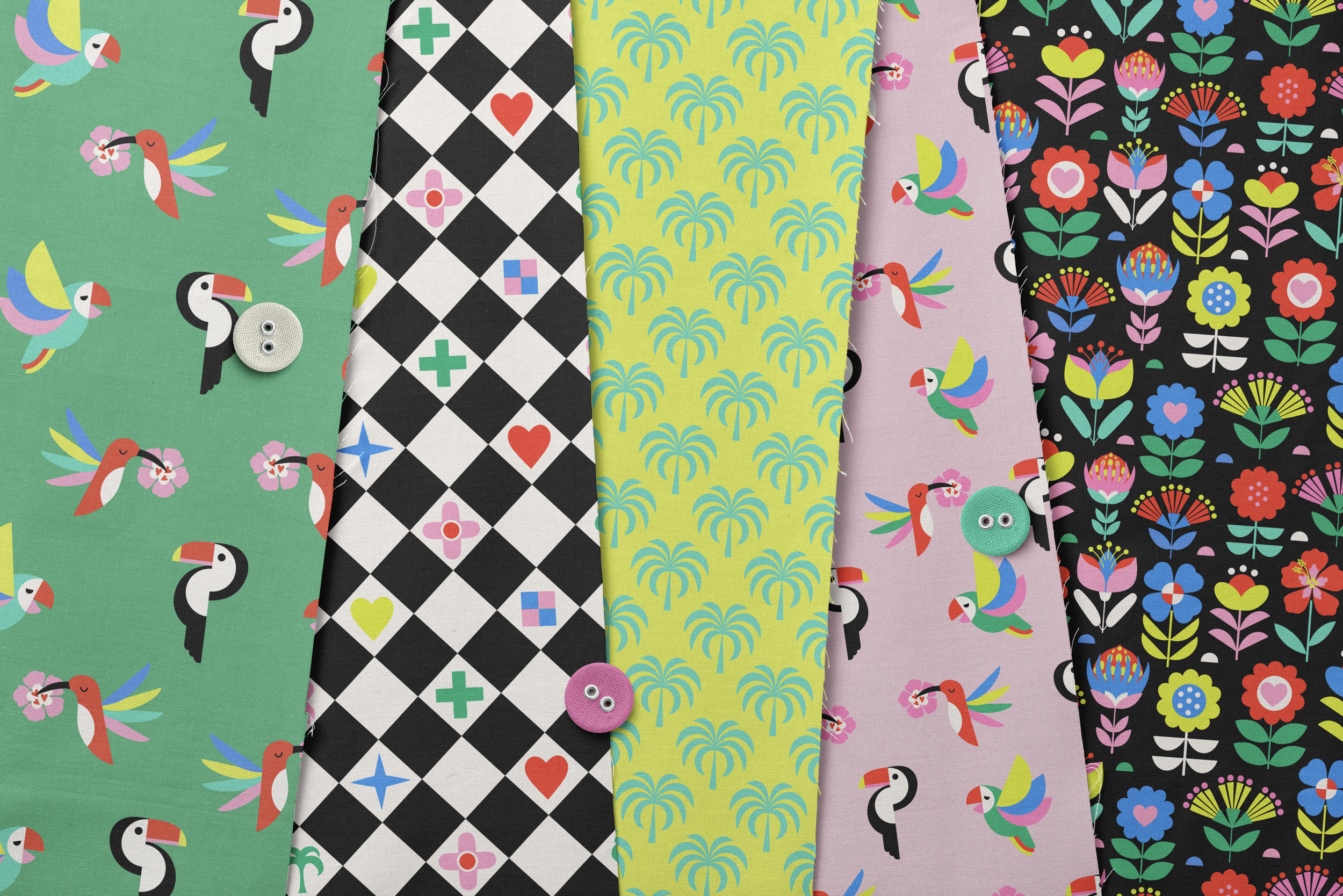 Palm Tree Pals Collection | Sandra Hutter Designs | Wallpaper - Fabric ...