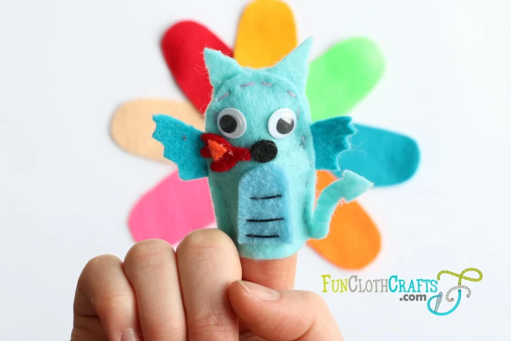 DIY Felt Finger Puppet Craft for Kids with Template | Fun Cloth Crafts ...