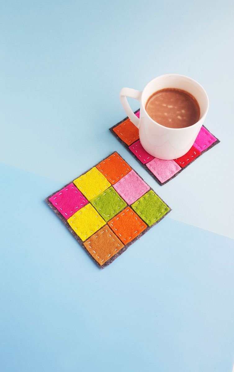 15 DIY Felt Coasters: Easy and Unique Ideas | Fun Cloth Crafts - Felt ...