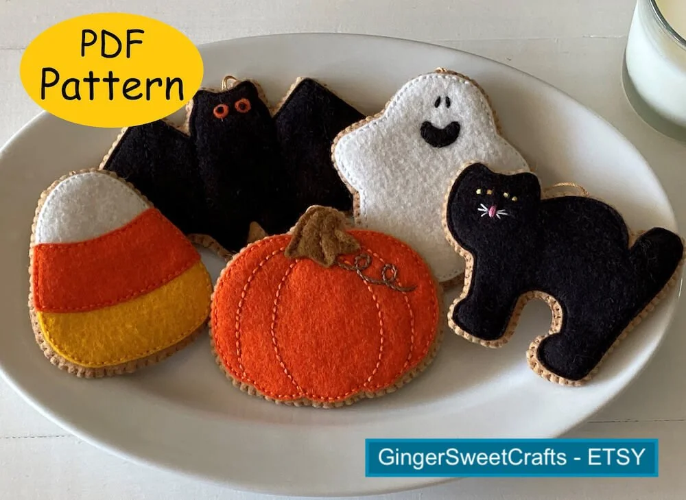 Hauntingly Beautiful: The Best DIY Felt Halloween Ornaments [Guide] | Fun Cloth Crafts - Felt ...