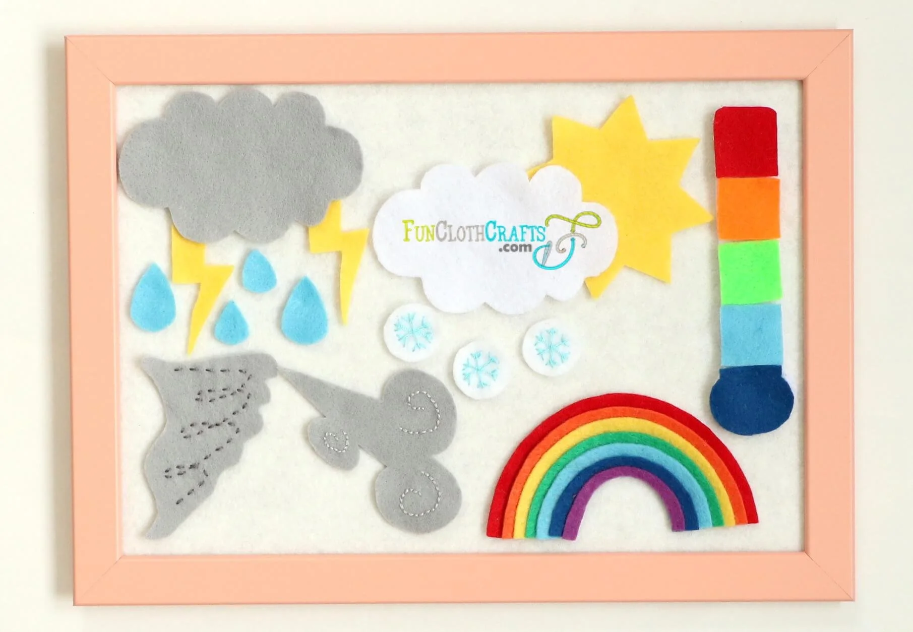 DIY: Felt Weather Board with Free Template | Fun Cloth Crafts - Felt ...