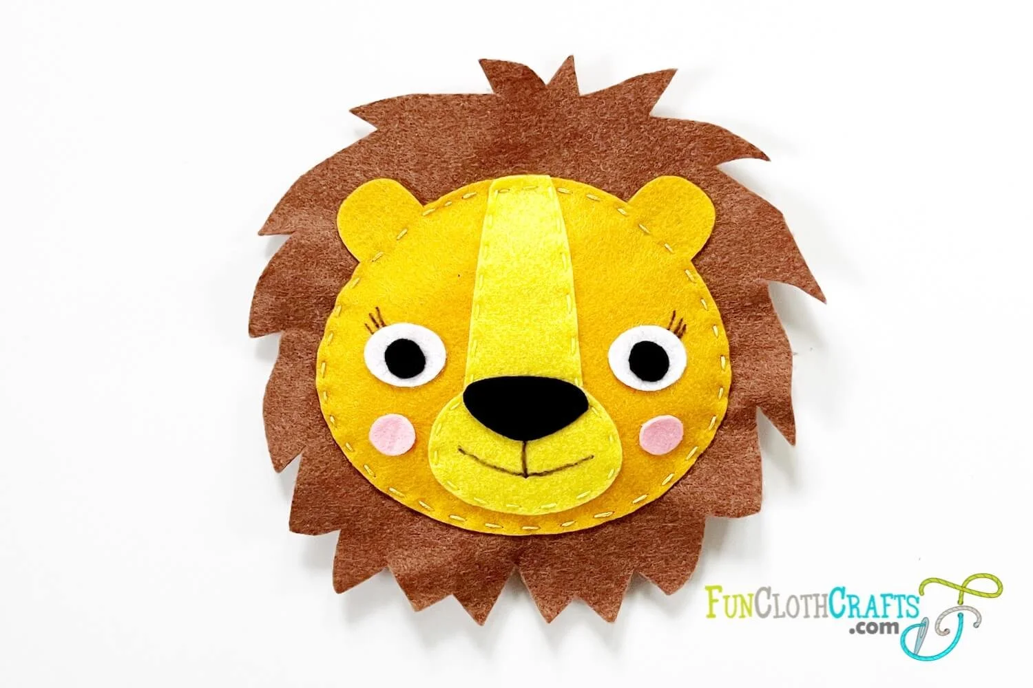 Felt Lion Free Pattern (Easy DIY Stuffie Animal) | Fun Cloth Crafts ...