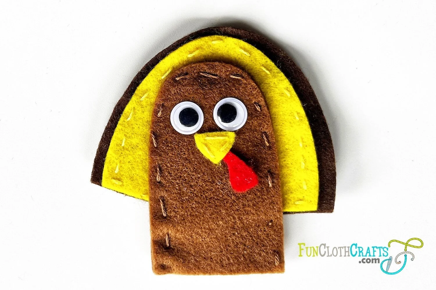 Thanksgiving Crafts: Turkey Finger Puppet (Free Pattern) | Fun Cloth ...