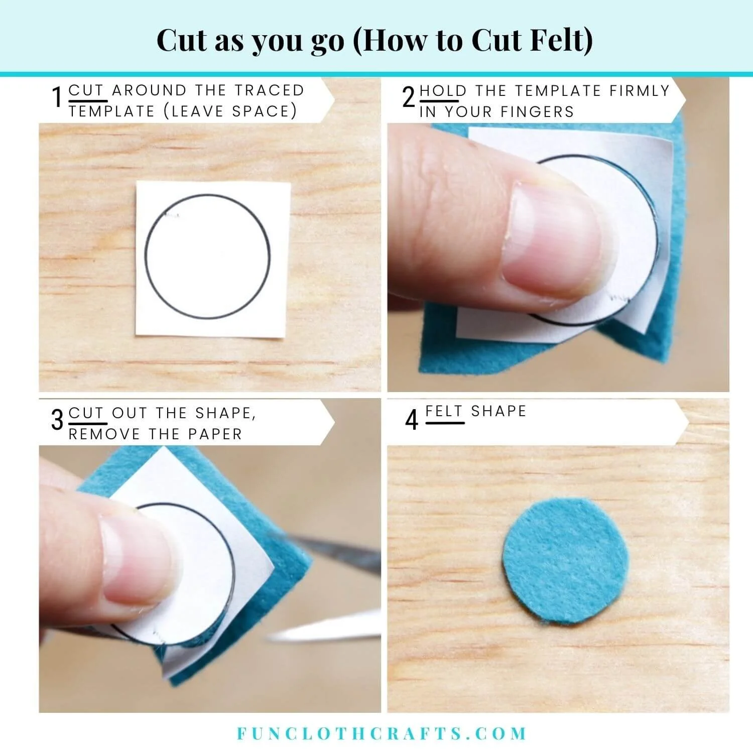 Step by Step Tutorial: Learn How to Cut Out Felt | Fun Cloth Crafts ...
